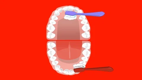 Open Mouth Brushing Teeth - Dental Care ... | Stock Video | Pond5