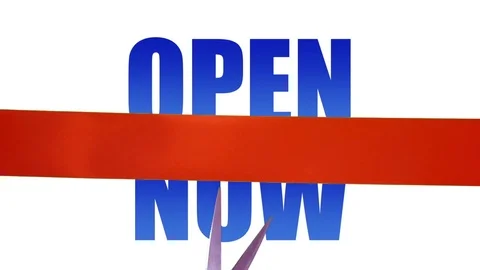 Now Open Ribbon Stock Video Footage | Royalty Free Now Open Ribbon ...