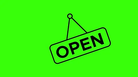 Open Sign Animation on Green screen Back... | Stock Video | Pond5