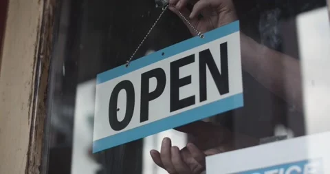 Store Open Sign Stock Videos – Royalty-Free HD & 4K Videos