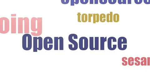 Open Source Animated Tag Cloud Isolated ... | Stock Video | Pond5