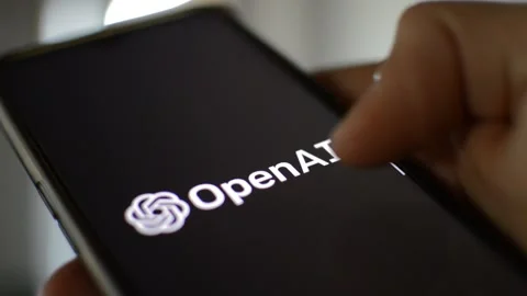 openAI artificial intelligence app on th... | Stock Video | Pond5