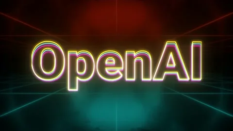 OpenAI neon sign concept, open ai chat g... | Stock Video | Pond5