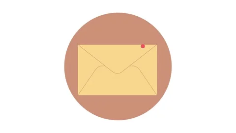 Opened envelope with letter inside 2D an... | Stock Video | Pond5