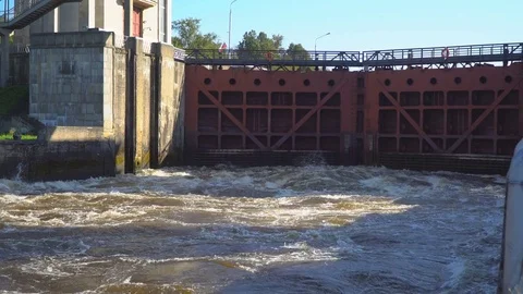 opening and closing the gate river gatew... | Stock Video | Pond5