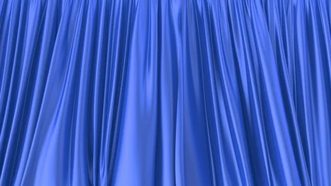 Opening of the blue curtain 3D animation | Stock Video | Pond5