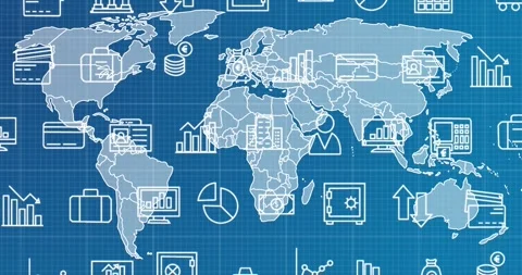 Opening blueprint grid graphic sliding A... | Stock Video | Pond5