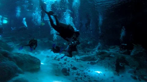 Opening in the cenote cave system near T... | Stock Video | Pond5