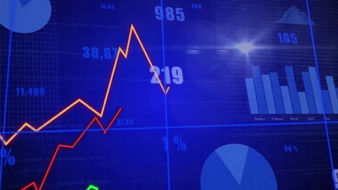 opening grid animating dashboard bar cha... | Stock Video | Pond5