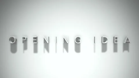 opening idea 3D title animation white te... | Stock Video | Pond5