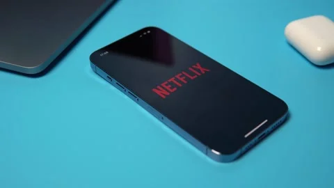 Opening the Netflix App on iPhone. Appli... | Stock Video | Pond5