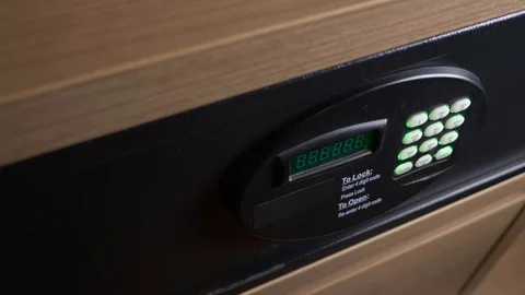 Opening the safe with a combination of n... | Stock Video | Pond5