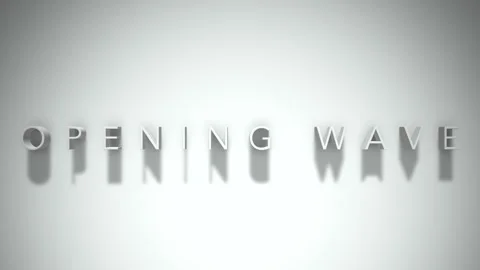 opening wave 3D title animation white te... | Stock Video | Pond5