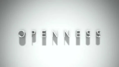 Openness 3D title animation text with sh... | Stock Video | Pond5