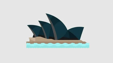 Opera House icon Animation. loop animati... | Stock Video | Pond5