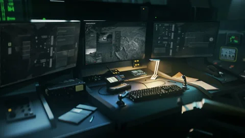 Operating the high tech radar scanner sy... | Stock Video | Pond5