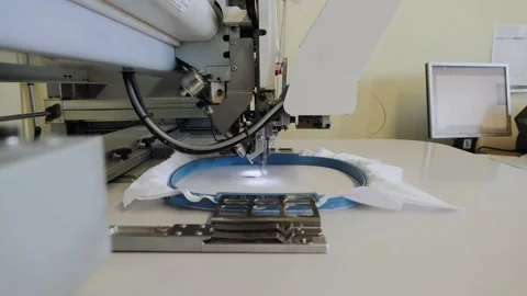 Operation of an industrial robotic sewin... | Stock Video | Pond5