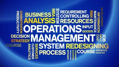 Operations Management animated word clou... | Stock Video | Pond5