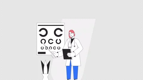 Ophthalmology 2D cartoon animation | Stock Video | Pond5