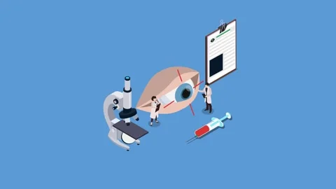 Ophthalmology cartoon animation in 4K UH... | Stock Video | Pond5