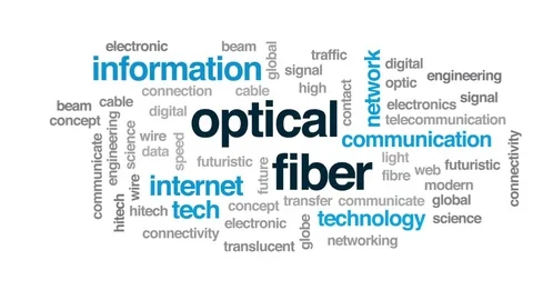 Optical fiber animated word cloud, text ... | Stock Video | Pond5