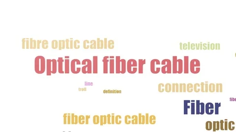 Optical Fiber Cable Word Cloud Animated ... | Stock Video | Pond5