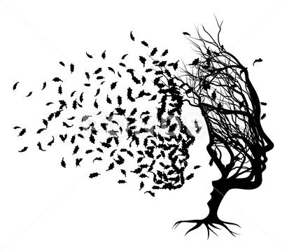 Optical Illusion Family Tree Man Woman Child Faces: Graphic #271338745