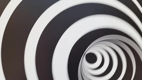 Optical illusion of a rotating spiral in... | Stock Video | Pond5