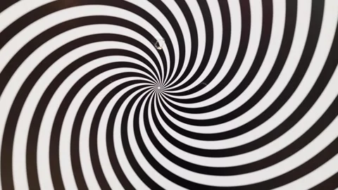 Optical illusion of a rotating spiral in... | Stock Video | Pond5