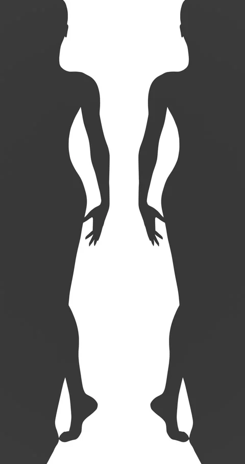 Optical illusion. Two beautiful women ma... | Stock Video | Pond5