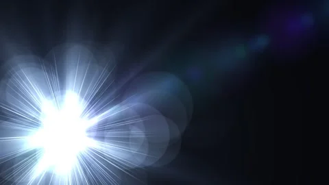 Optical Lens flare effect, 4K white on b... | Stock Video | Pond5