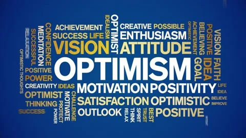Optimism animated word cloud,animation t... | Stock Video | Pond5