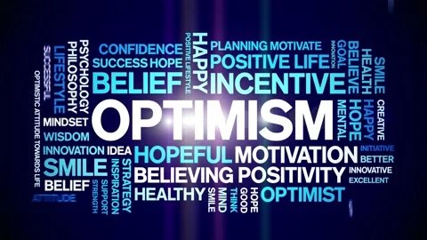 Optimism animated word cloud,animation t... | Stock Video | Pond5