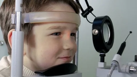 Optometrist performing visual field test... | Stock Video | Pond5