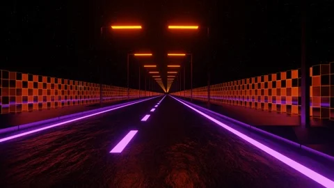 Orange and Purple Neon Fast Futuristic H... | Stock Video | Pond5