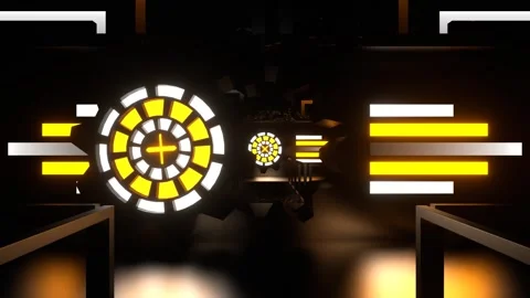 Orange and White Neon Vault X Door Backg... | Stock Video | Pond5