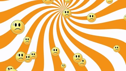 Orange Animated Background Smiley Emotic... | Stock Video | Pond5
