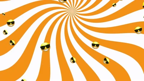 Orange Animated Background Smiley Emotic... | Stock Video | Pond5