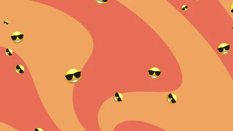Orange Animated Background Smiley Emotic... | Stock Video | Pond5