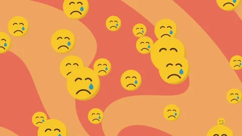 Orange Animated Background Smiley Emotic... | Stock Video | Pond5