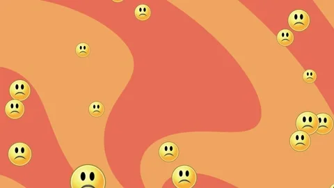 Orange Animated Background Smiley Emotic... | Stock Video | Pond5