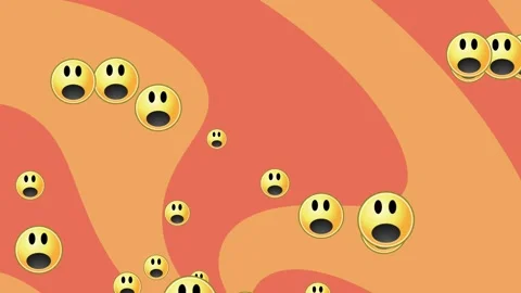 Orange Animated Background Smiley Emotic... | Stock Video | Pond5