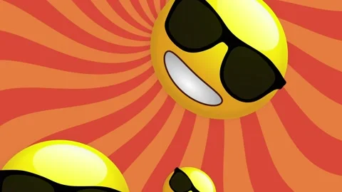 Orange Animated Background Smiley Emotic... | Stock Video | Pond5