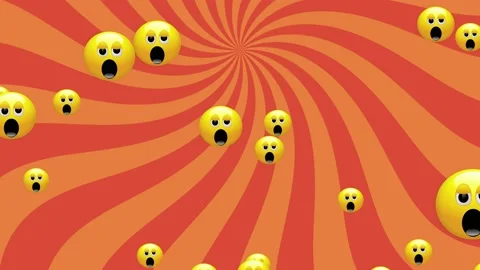 Orange Animated Background Smiley Emotic... | Stock Video | Pond5