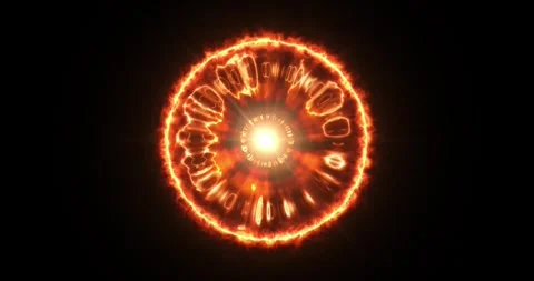Orange burning magic sphere of fire, Ene... | Stock Video | Pond5