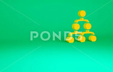 Orange Business hierarchy organogram chart infographics icon isolated ...