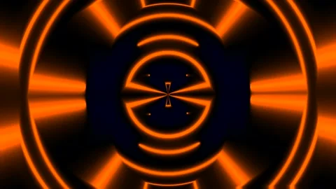 Orange Circled Shape Vj Loop | Stock Video | Pond5