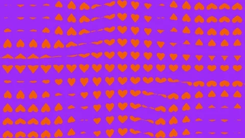 Orange color Heart shape Moving wave ani... | Stock Video | Pond5