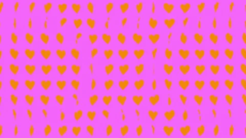 Orange color Heart shape Moving wave ani... | Stock Video | Pond5