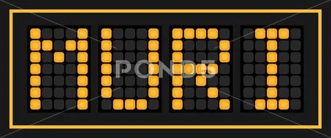 Orange color led banner in word muri on black background: Graphic ...